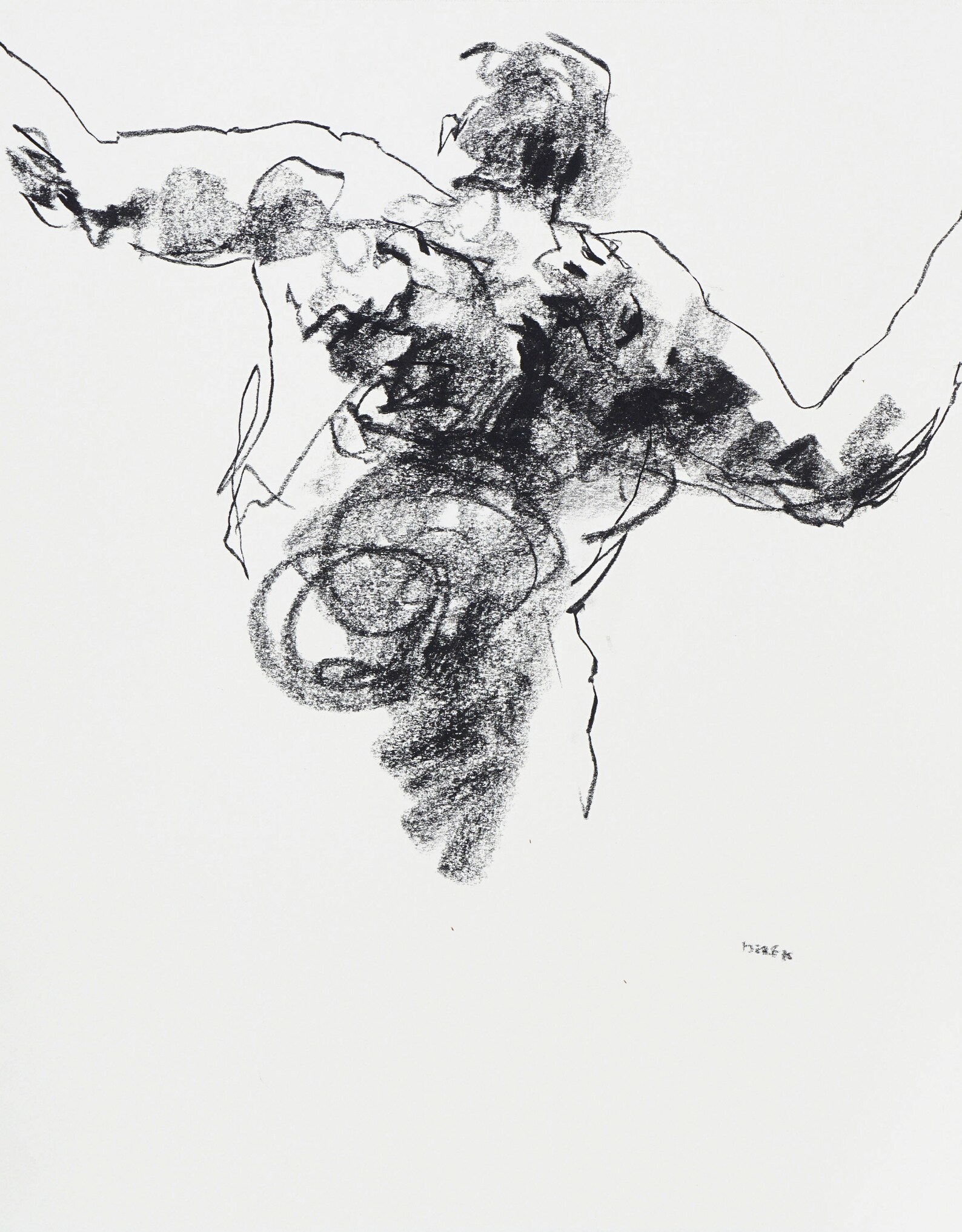 Male Figure Line Drawing, Sketch Art, Artistic Nude Art, 11x14 figure ...