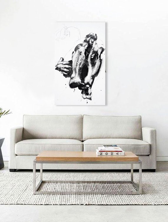 Large Male Figure Painting on Canvas, Fine Art Painting, Classical Art ...