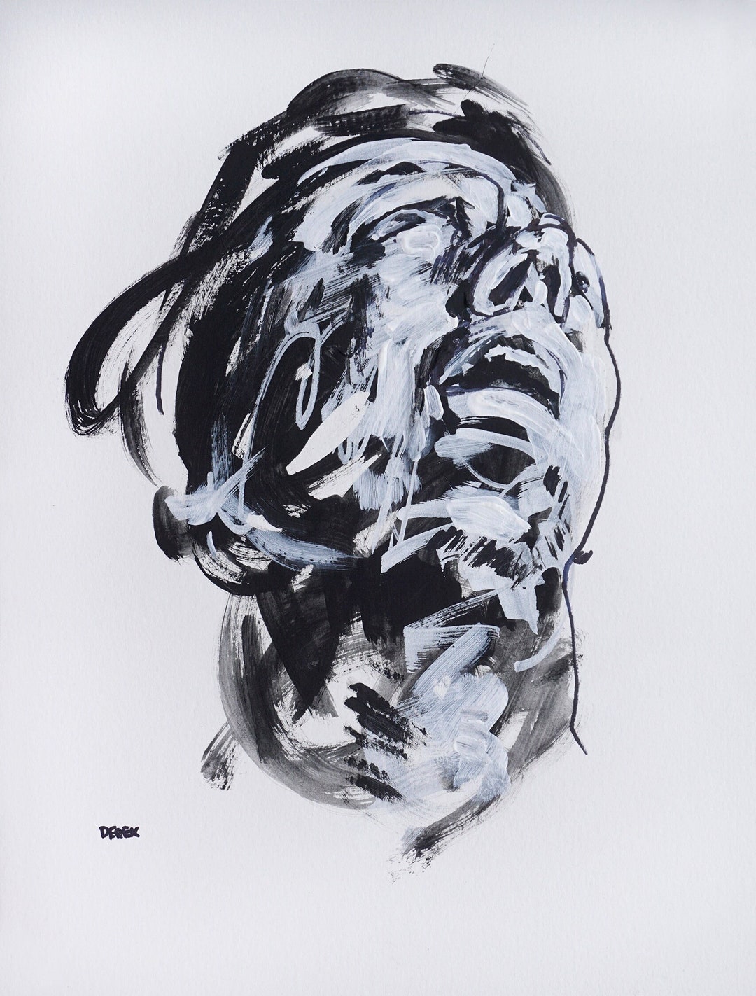 Mixed Media Figure Drawing on 140 Lb Paper, "painted Drawing 13 ...