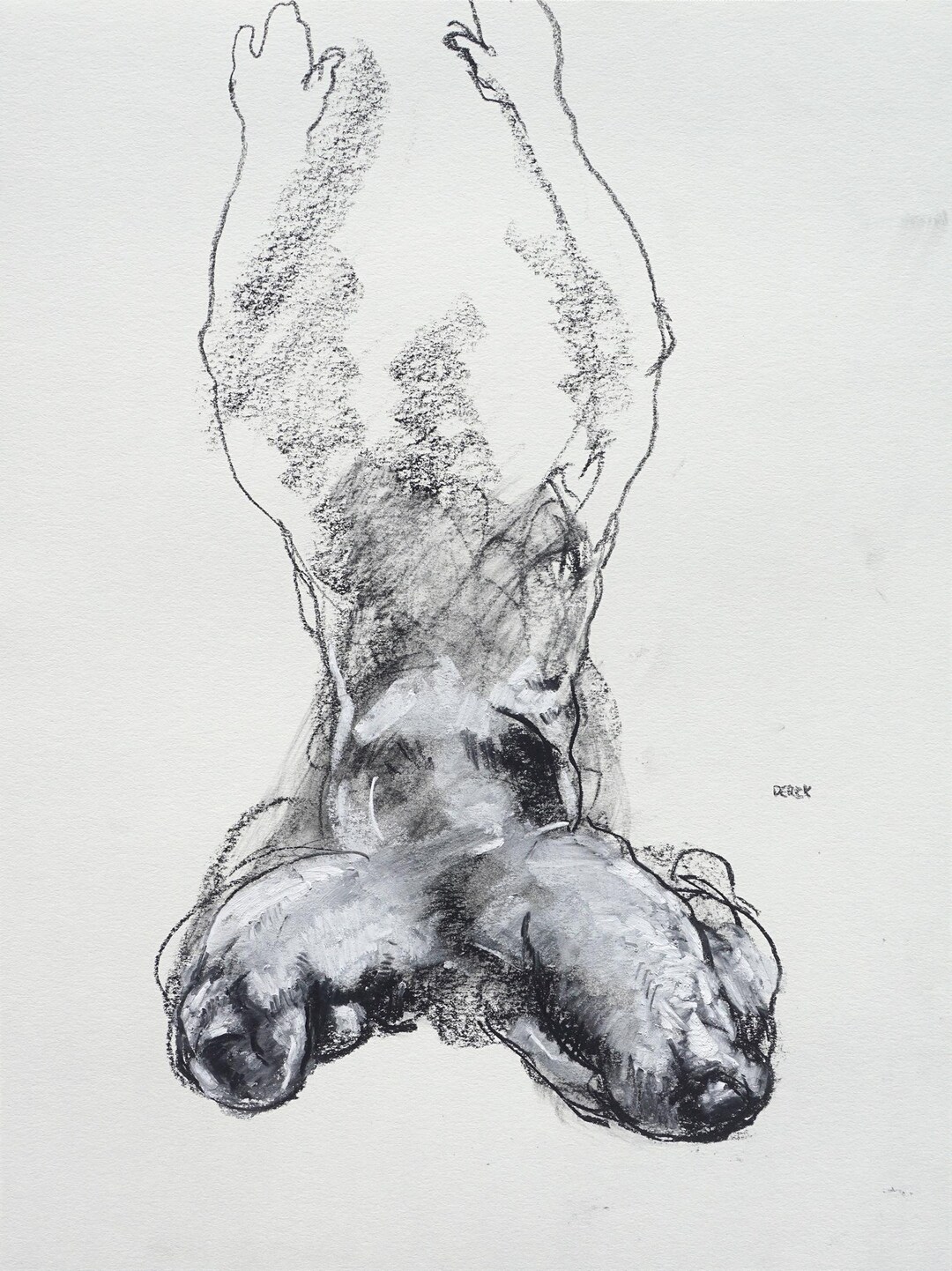 Gestural Dynamic Male Figure Drawing, Original Figure Art "drawing 717 ...