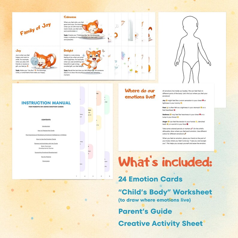 Tarjetas de emociones imprimibles para niños – Tarjetas de memoria ...