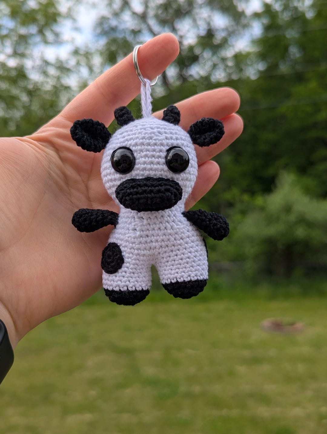 Cow Keychain | Cute Crochet Animal Keychains, Handmade Amigurumi Plush ...