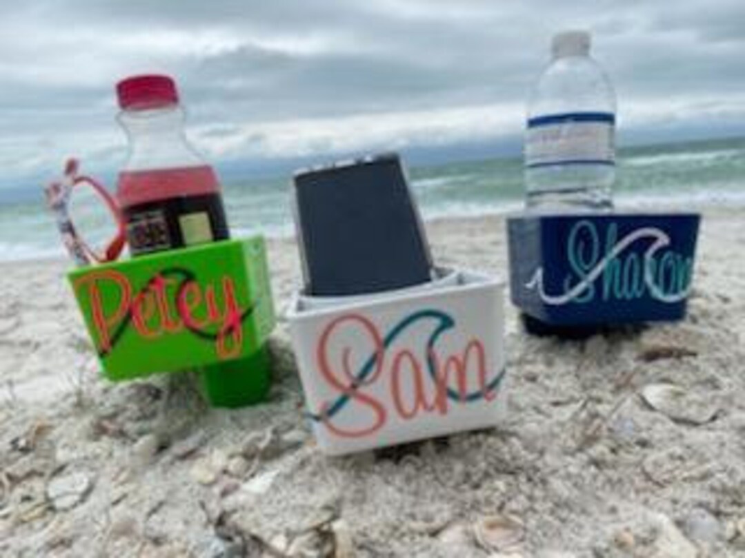 Spring Break Monogrammed Sand Spike /cup Holder / Beach Cup/phone ...
