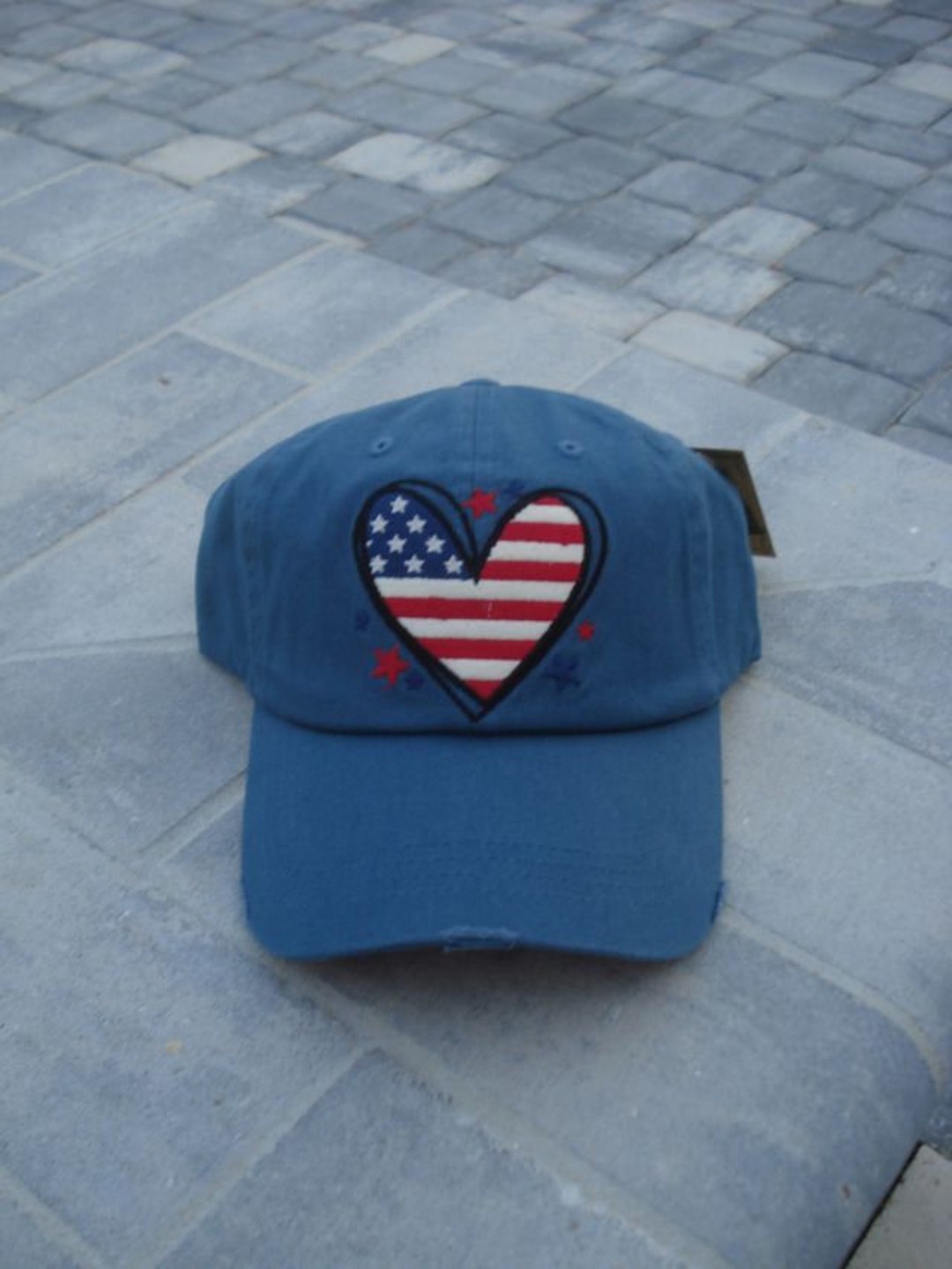 Fourth of July Hat Heart With the Flag Embroidered on the Hat, Makes a ...