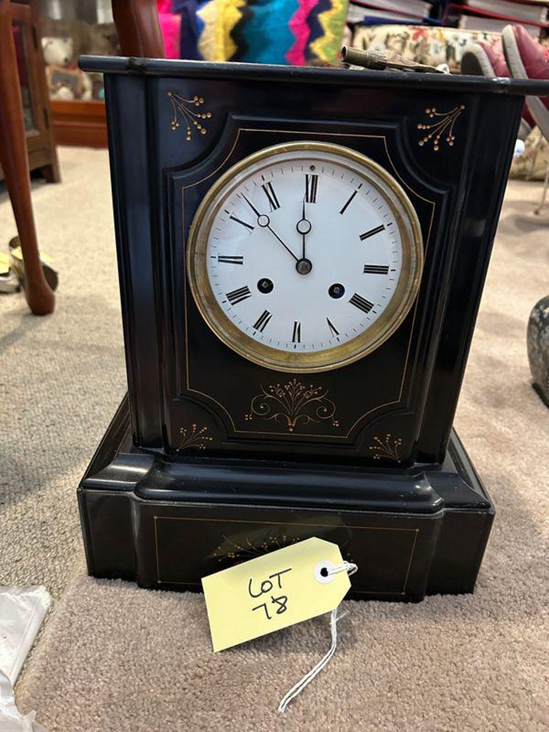 Vintage Slate Victorian Clock - Etsy