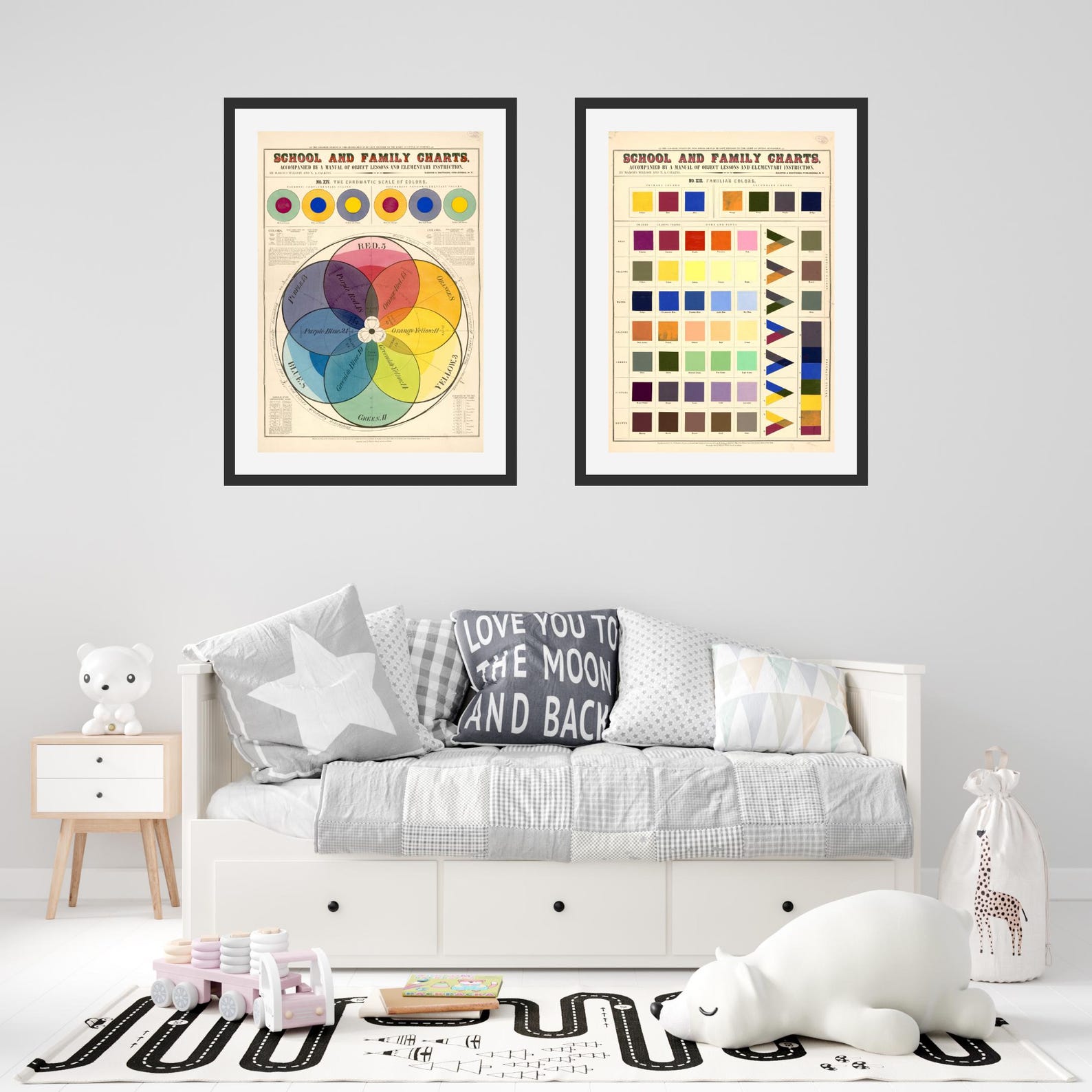 Vintage Color Theory Poster – "familiar Colors" or "chromatic Scale ...