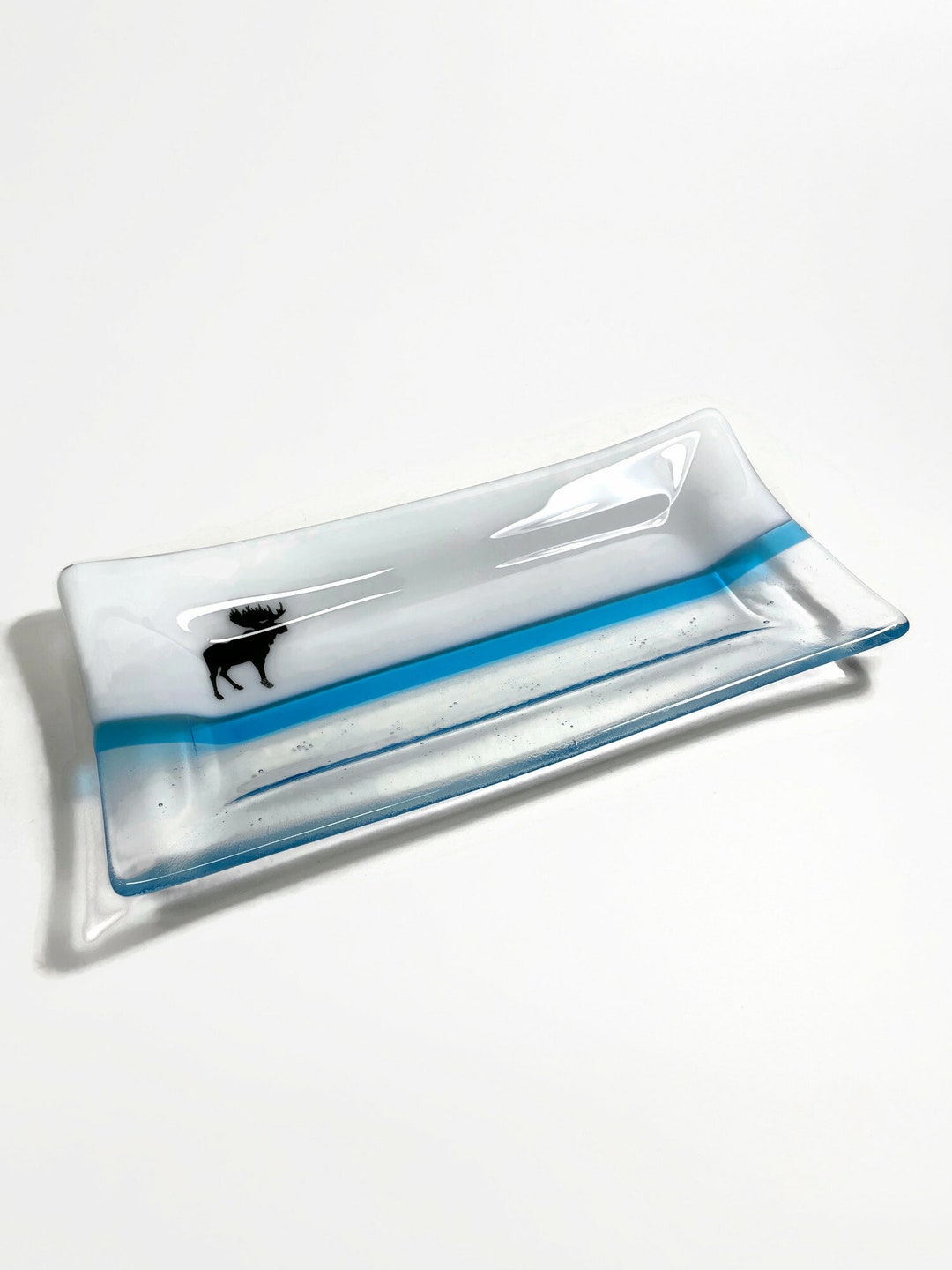 Unique Fused Glass Moose Plate, Delightful Gift for Her Home Decor ...