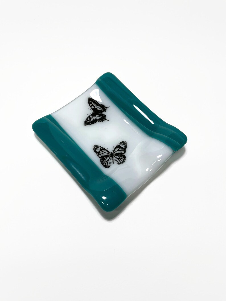 Butterfly Spoon Rest, Fused Glass Dish, Spoon Holder, Utensil Tray ...