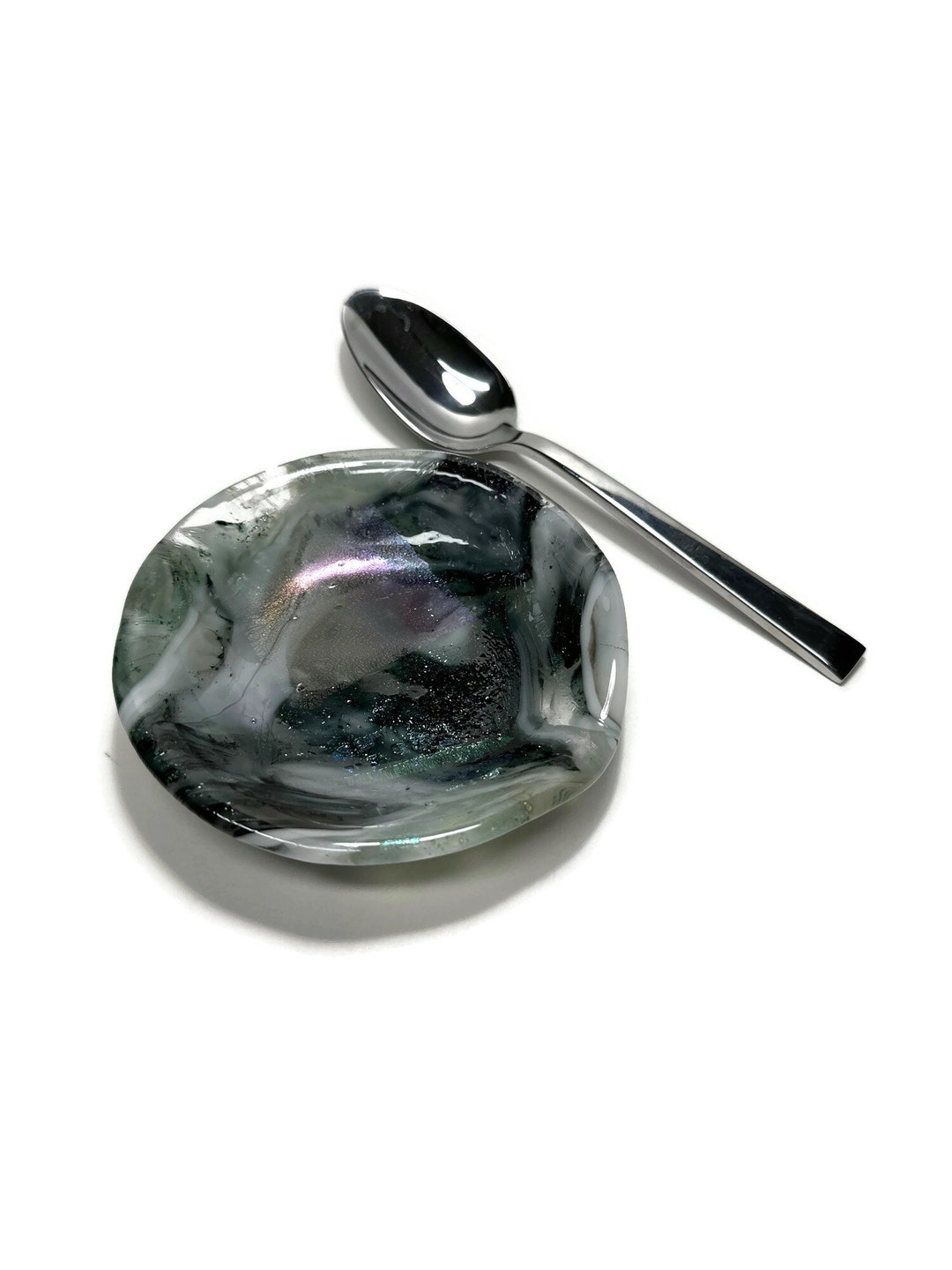 Vibrant Glass Spoon Rest, Handmade Kitchen Decor, Thoughtful Gift for ...
