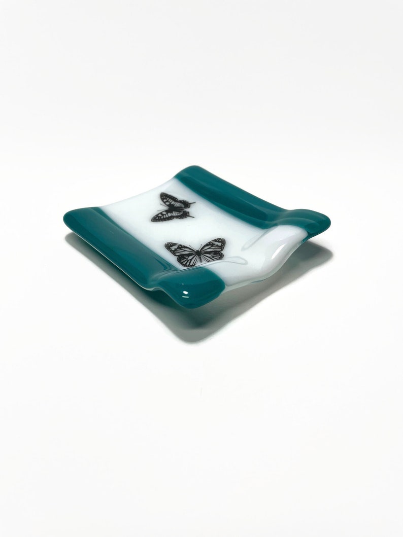 Butterfly Spoon Rest, Fused Glass Dish, Spoon Holder, Utensil Tray ...