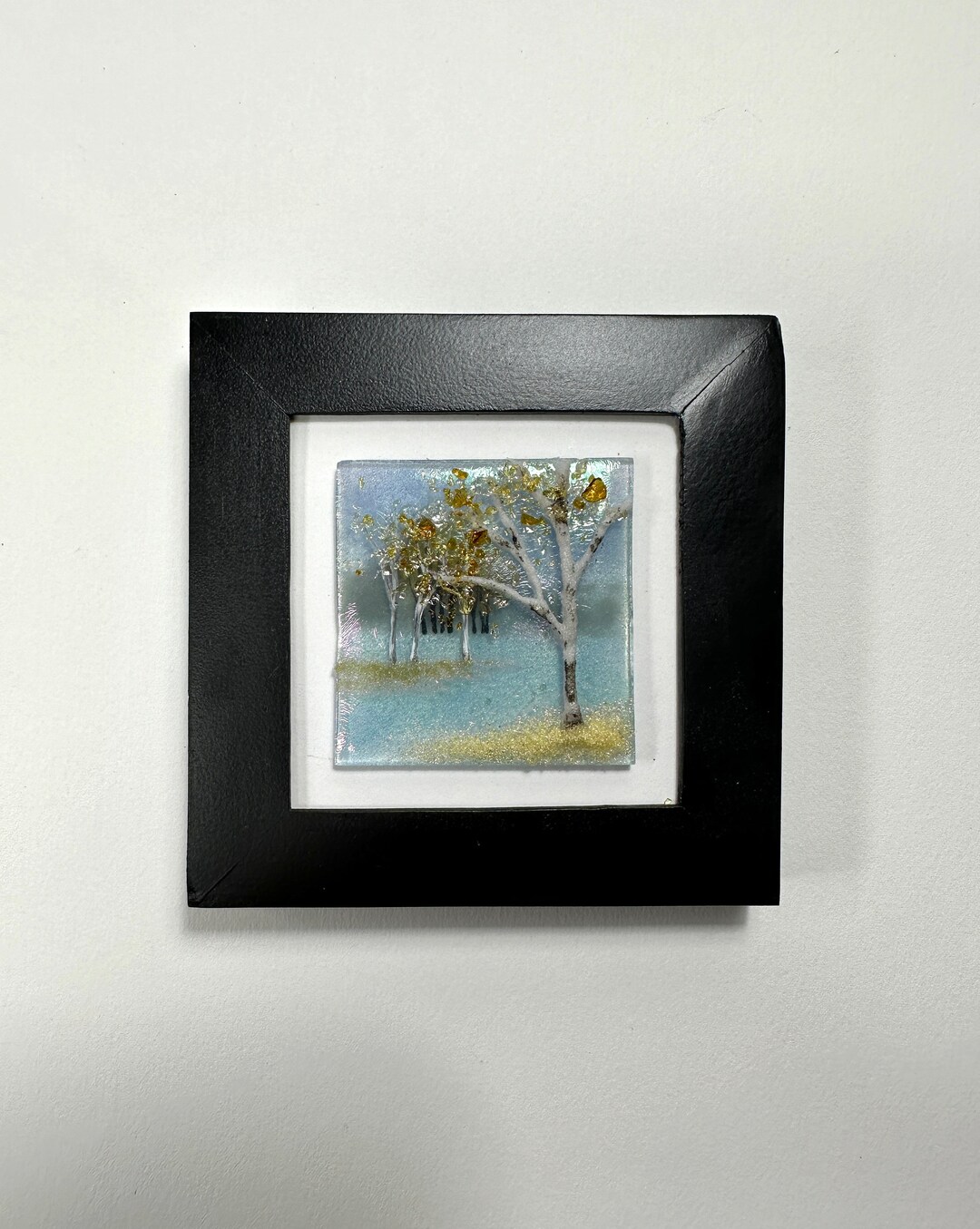 Birch Tree Glass Panel, Landscape Art, One-of-a-kind, Tree Wall Decor ...