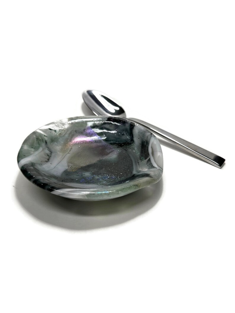 Vibrant Glass Spoon Rest, Handmade Kitchen Decor, Thoughtful Gift for ...