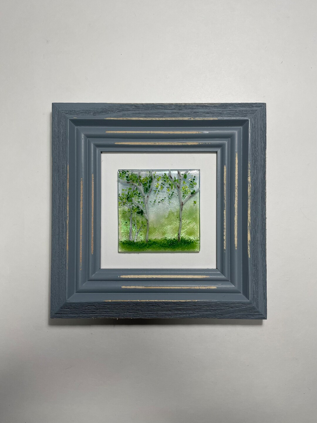 Birch Tree Fused Glass Art, Scenery Wall Panel, Realistic Picture, Best ...