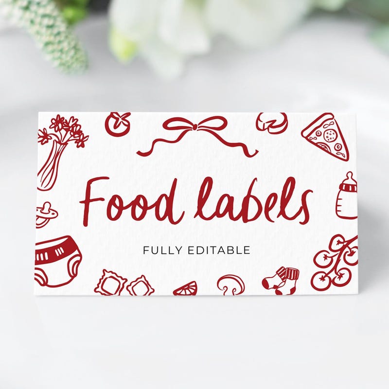 Buy Food Buffet Name Tag Online In India - Etsy India