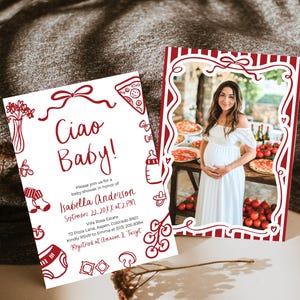 Italian Ciao Baby Baby Shower Invitation Template, Gender Neutral ...