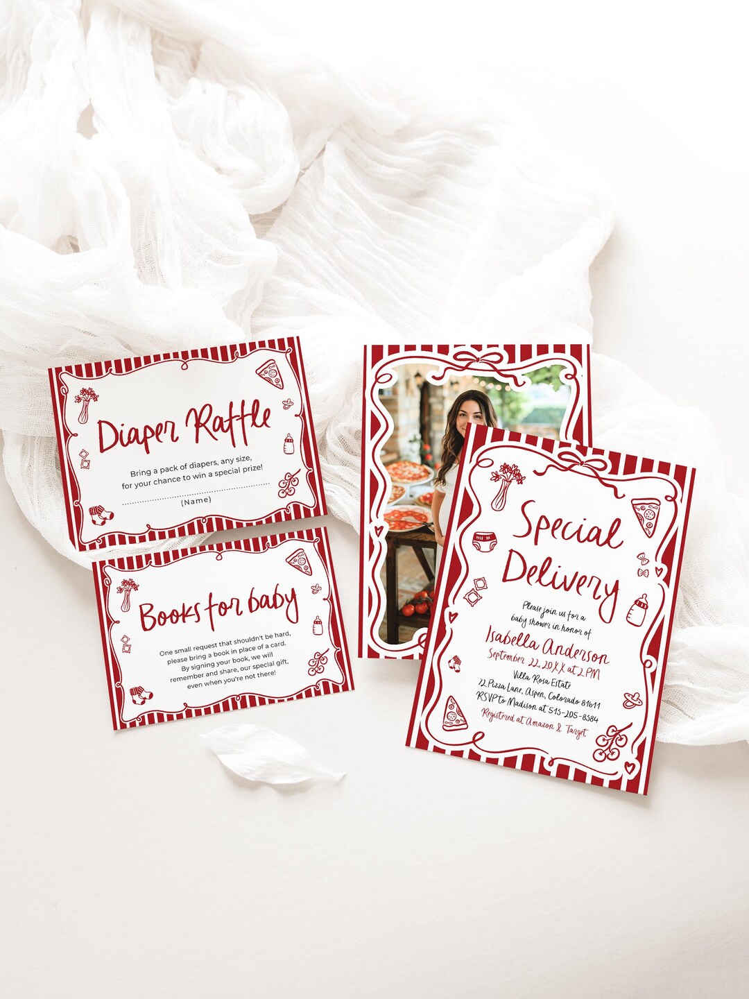 Special Delivery Baby Shower Invitation Bundle Template, Gender Neutral ...