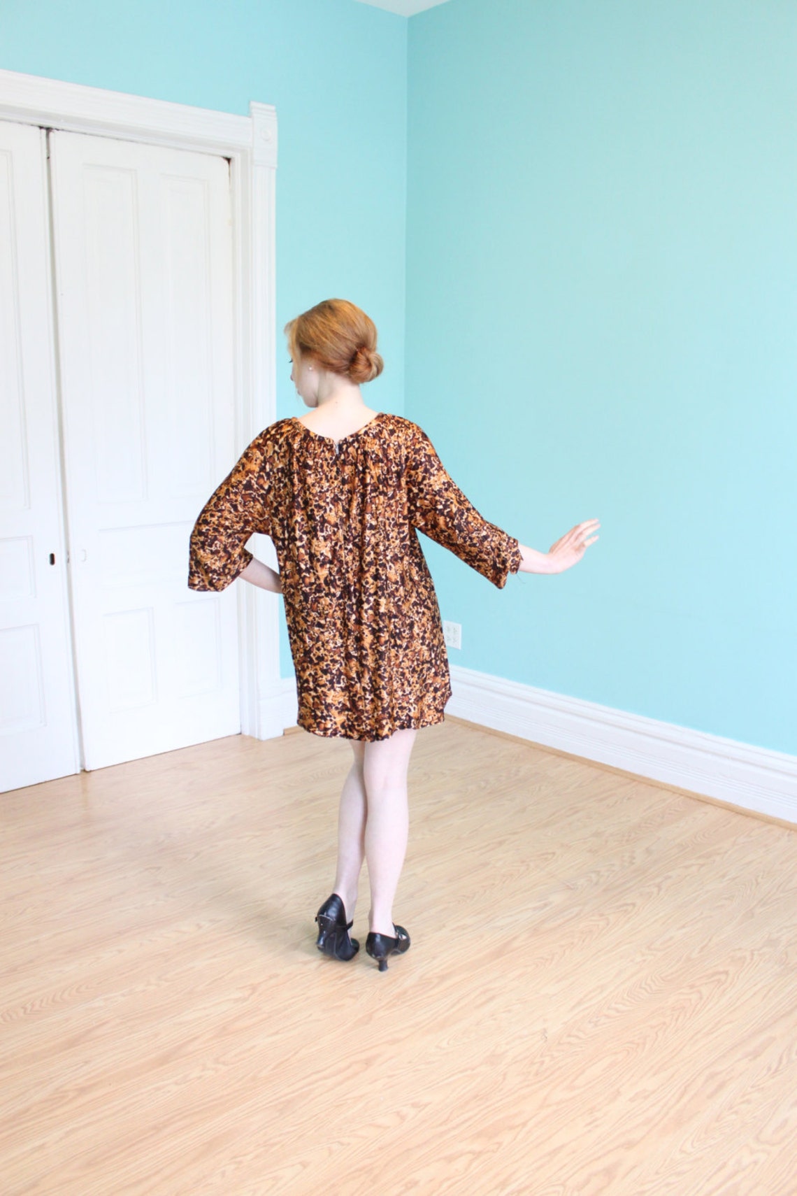 Dress 1970s Vintage 70s Micro Mini Dress Browns S Small | Etsy