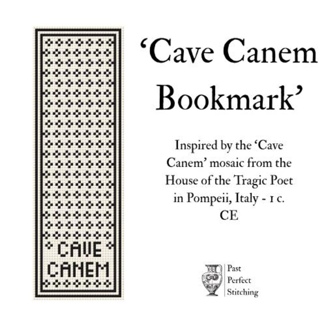 Cave Canem Bookmark Digital Cross Stitch Pattern - Etsy