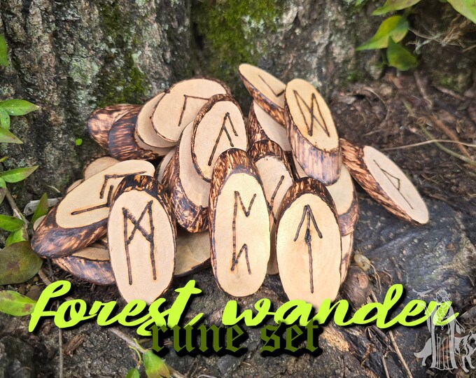 Runes Wooden Handmade Rune Norse Pagan Gods Mythology Gift Runes for ...