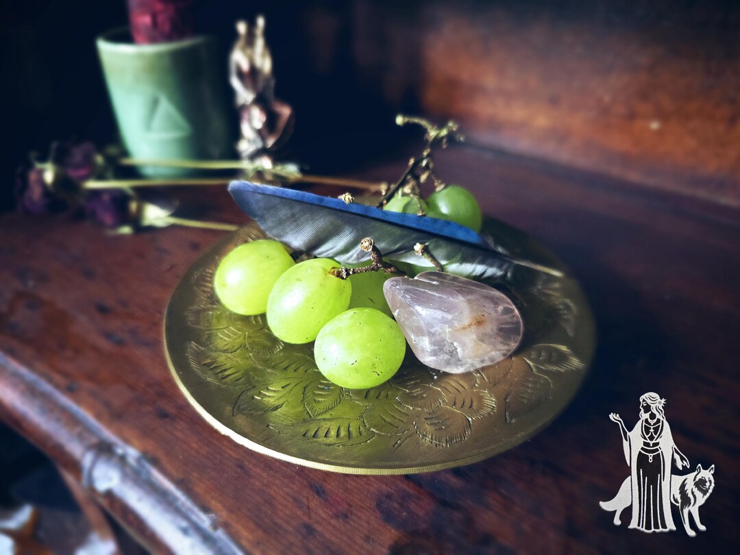 Vintage Offering Brass Trinket Dish Witch Pagan Altar Bowl Vessel Altar ...