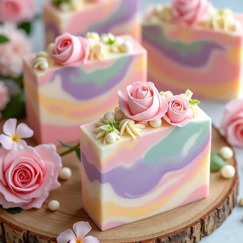 Wildflower Soap Handmade Natural Bars, Floral Scent, 4.5-5 Oz - Etsy
