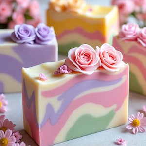 Wildflower Soap Handmade Natural Bars, Floral Scent, 4.5-5 Oz - Etsy