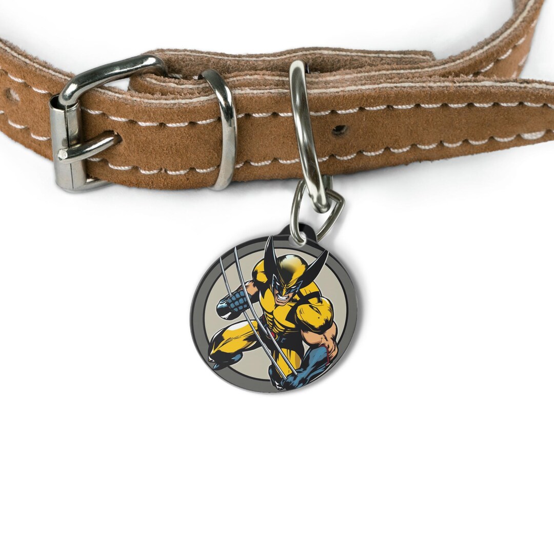 Wolverine Cartoon Pet Tag for Dogs & Cats, Custom Pet ID Tag, Gift for ...