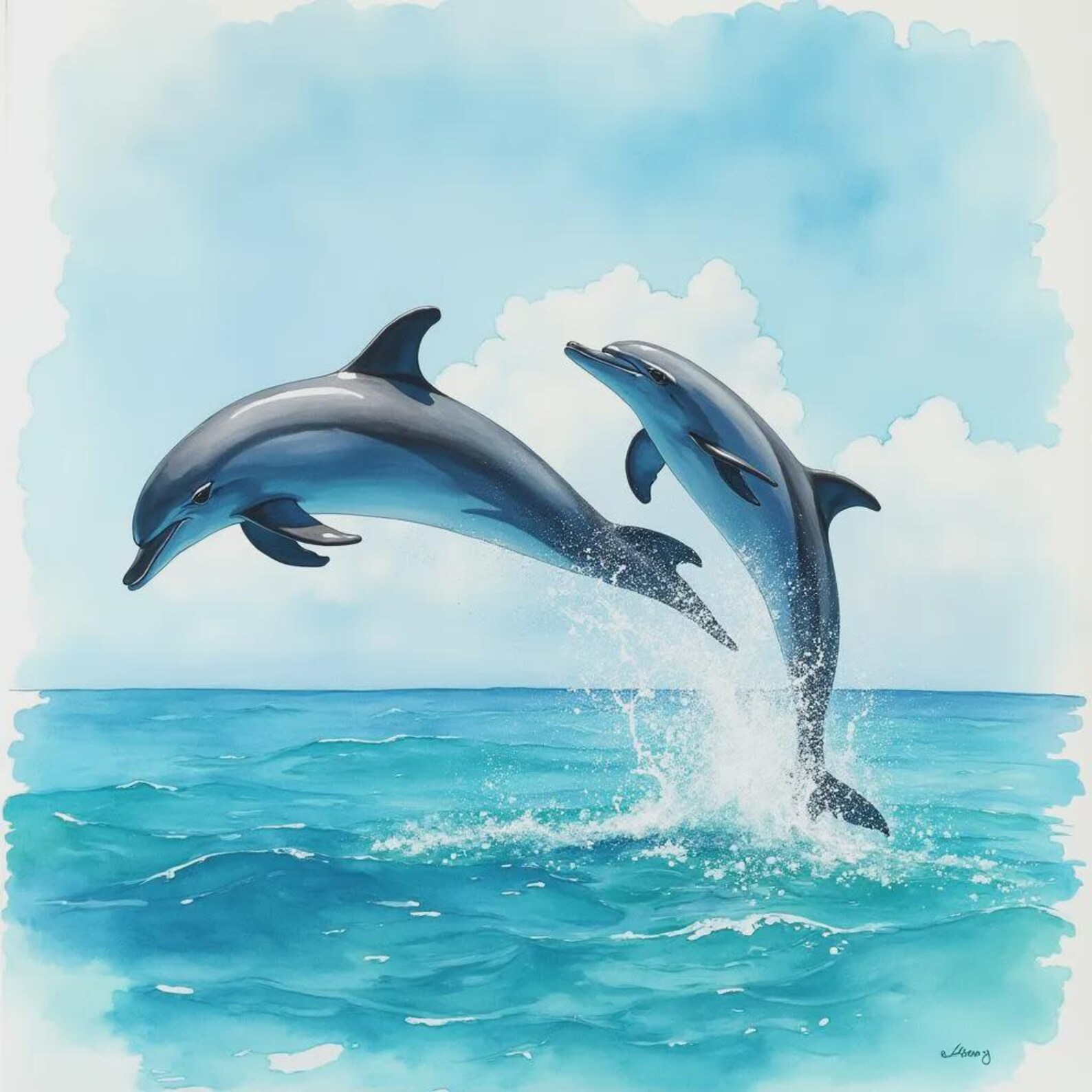 Dolphin Prints Bundle PNG Files X25 – Custom Digital Designs for Crafts ...