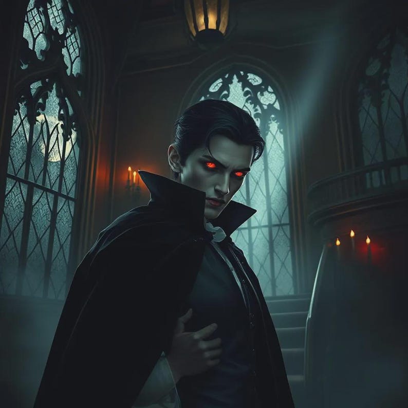 Vampire Prints Digital Download PNG Set of 16 Custom Gothic Designs for ...