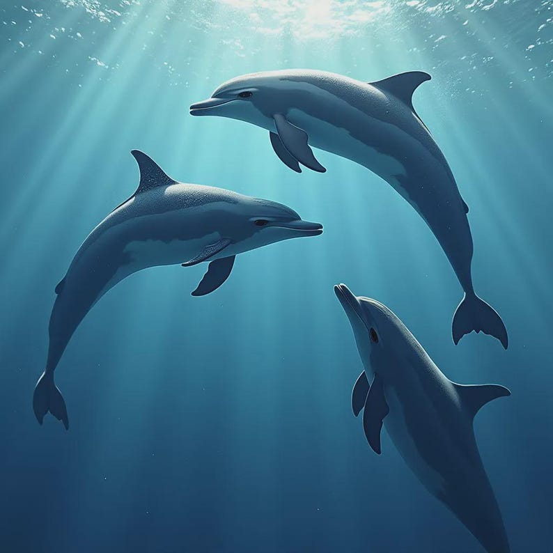 Dolphin Prints Bundle PNG Files X25 – Custom Digital Designs for Crafts ...