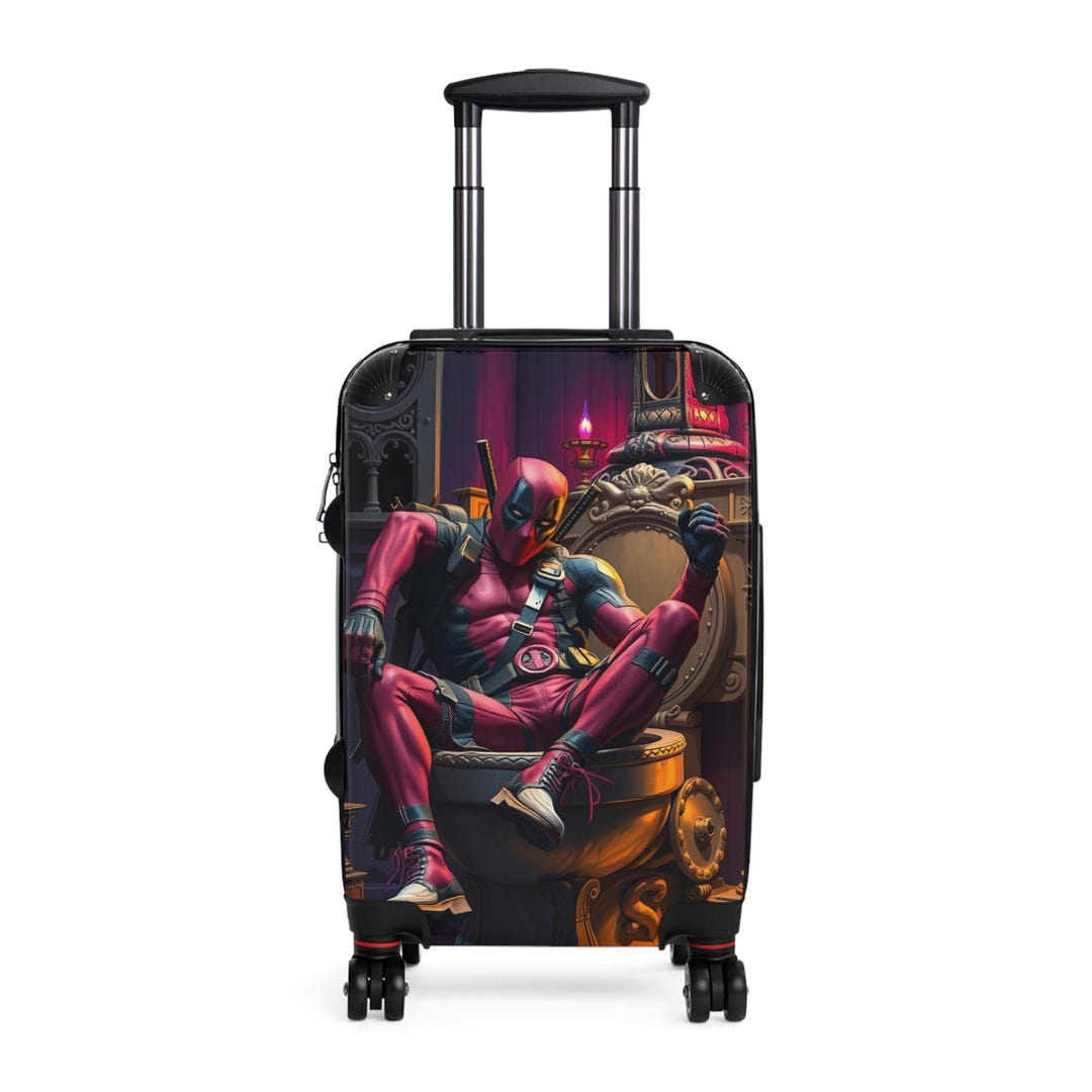 Funny Deadpool Suitcase, Travel Luggage, Comic Character Bag, Unique ...