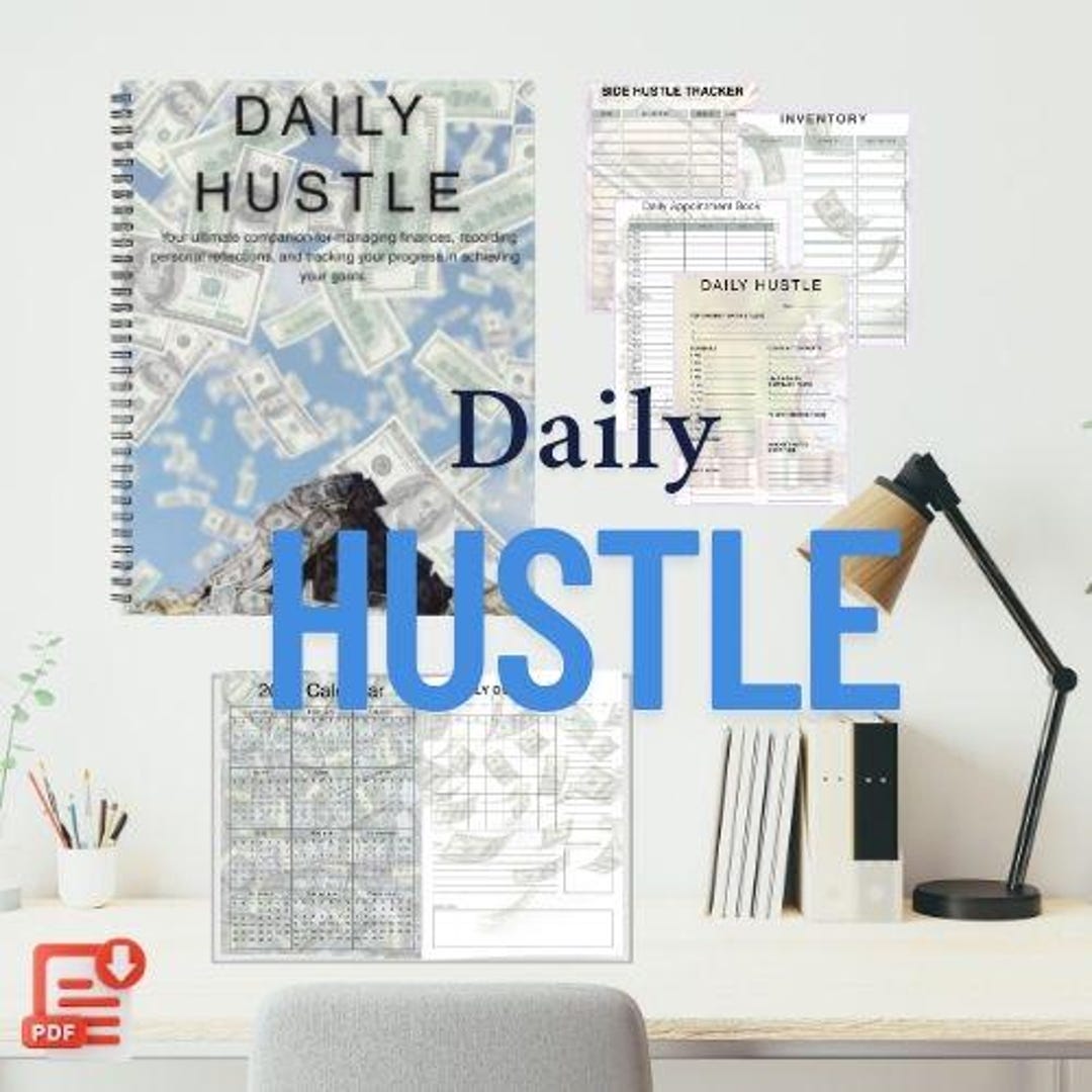 Daily Hustle Planner: Printable Productivity & Budgeting (PDF Pattern ...