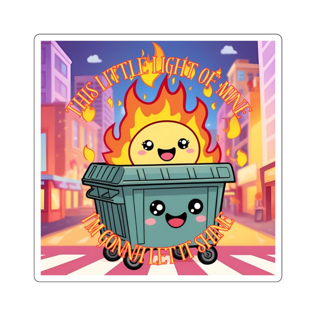 Dumpster Fire Sticker - Etsy