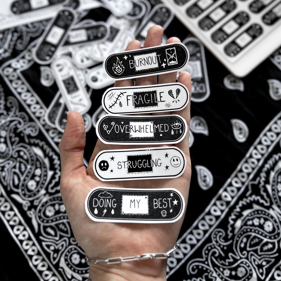 OUCH! Feelings Survival Sticker Pack - Five Emo Plaster Stickers ...