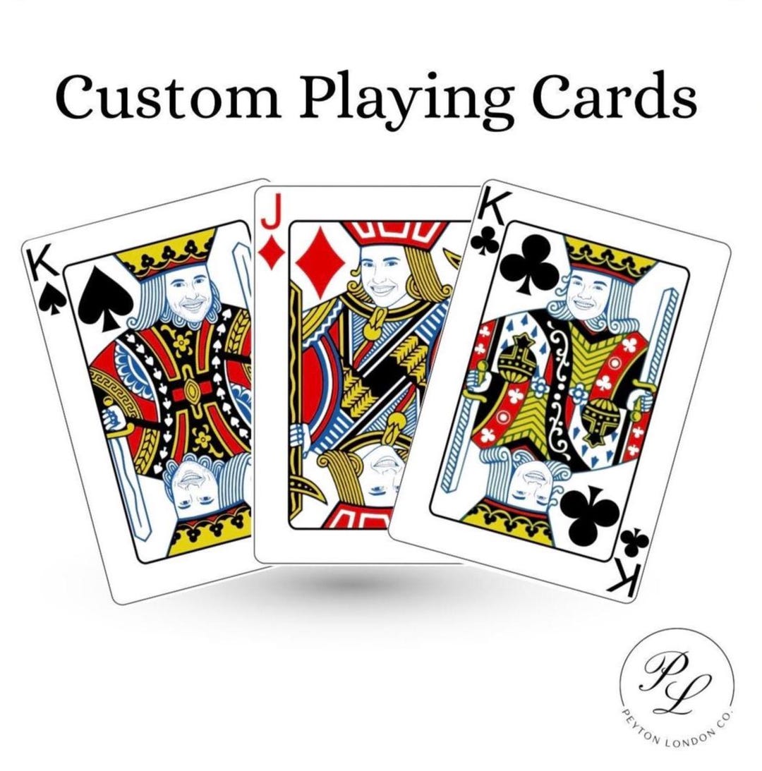 Hand-drawn Custom Face Playing Cards | Personalized Photo Gift - Etsy
