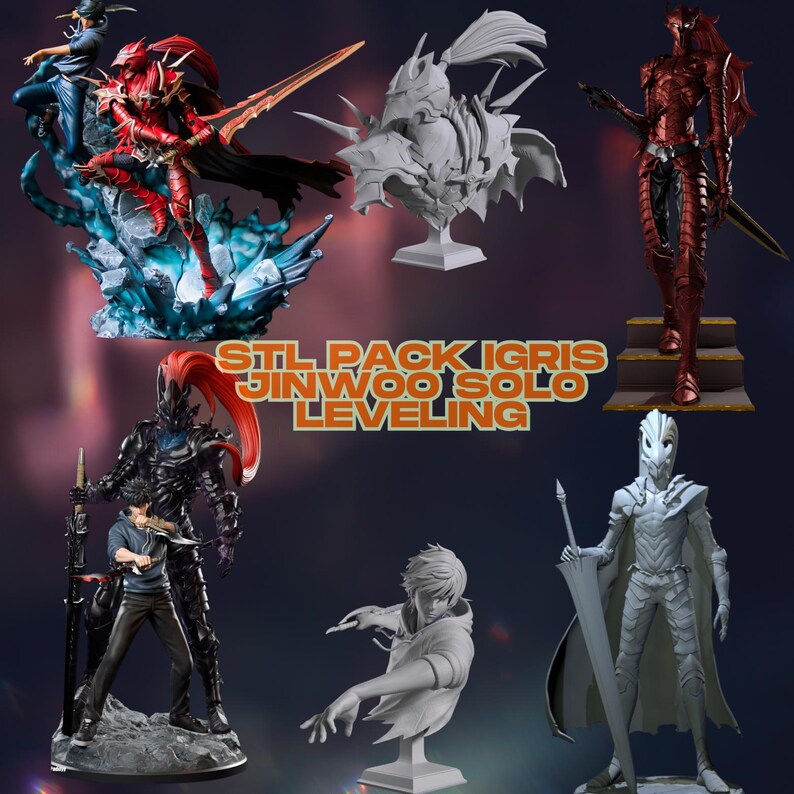 Sung Jin Woo and Igris Solo Leveling/ Stl Files High Quality Detailed ...