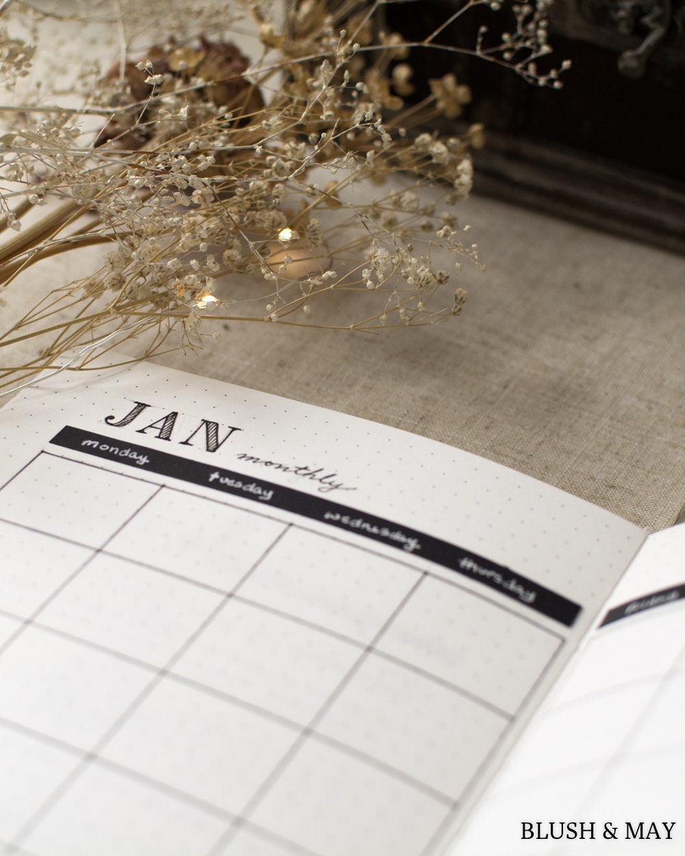 Full Blank January Setup Printable for Journal or Planner | Etsy