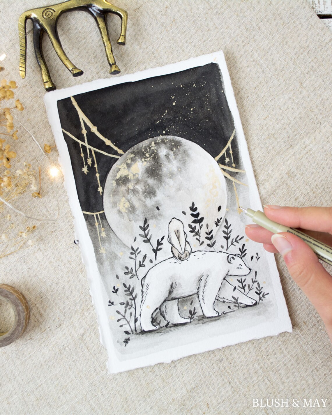 Blank and December Printable for Journal or Planner Bear | Etsy