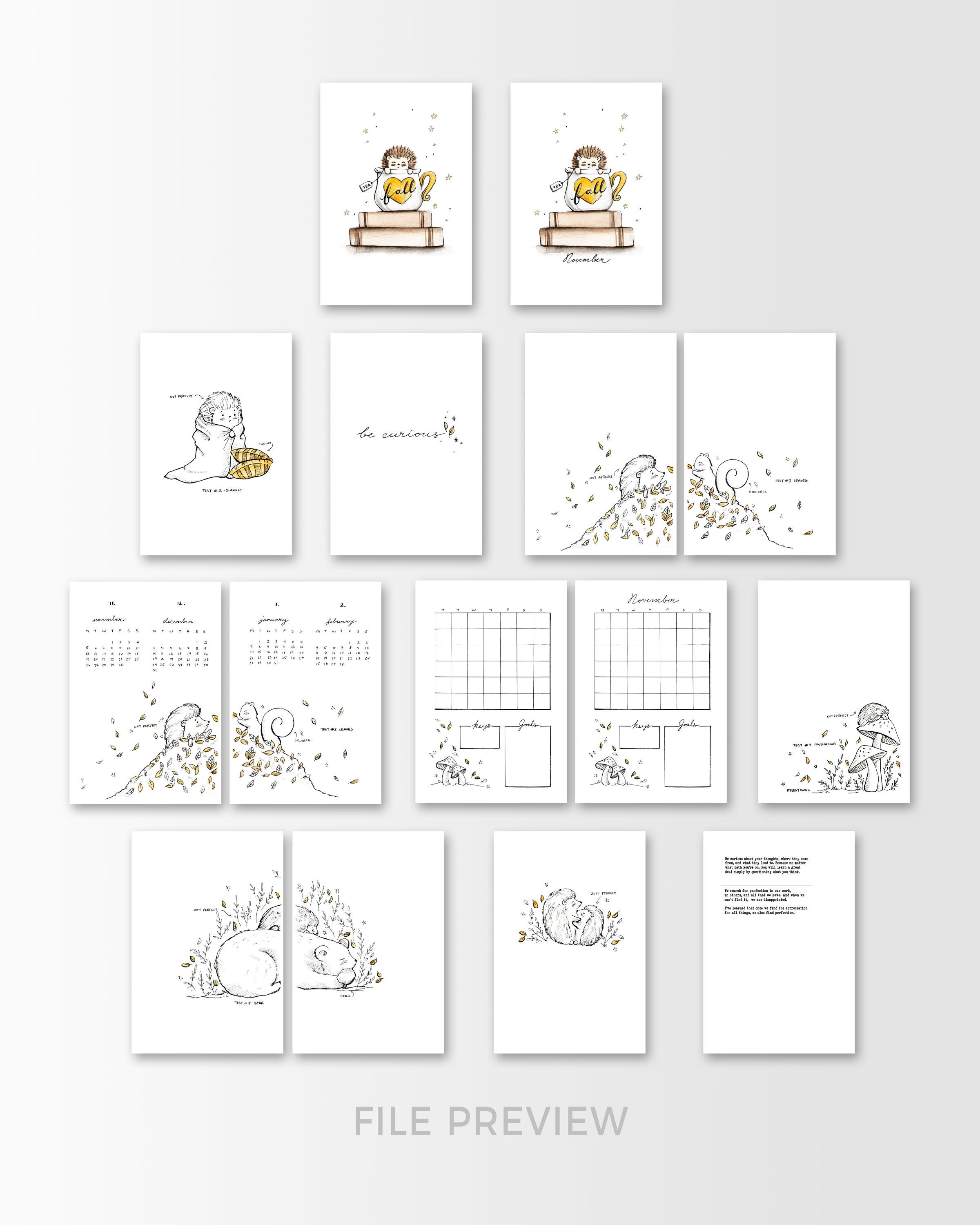 Full BLANK Setup Printable for Journal or Planner | Etsy