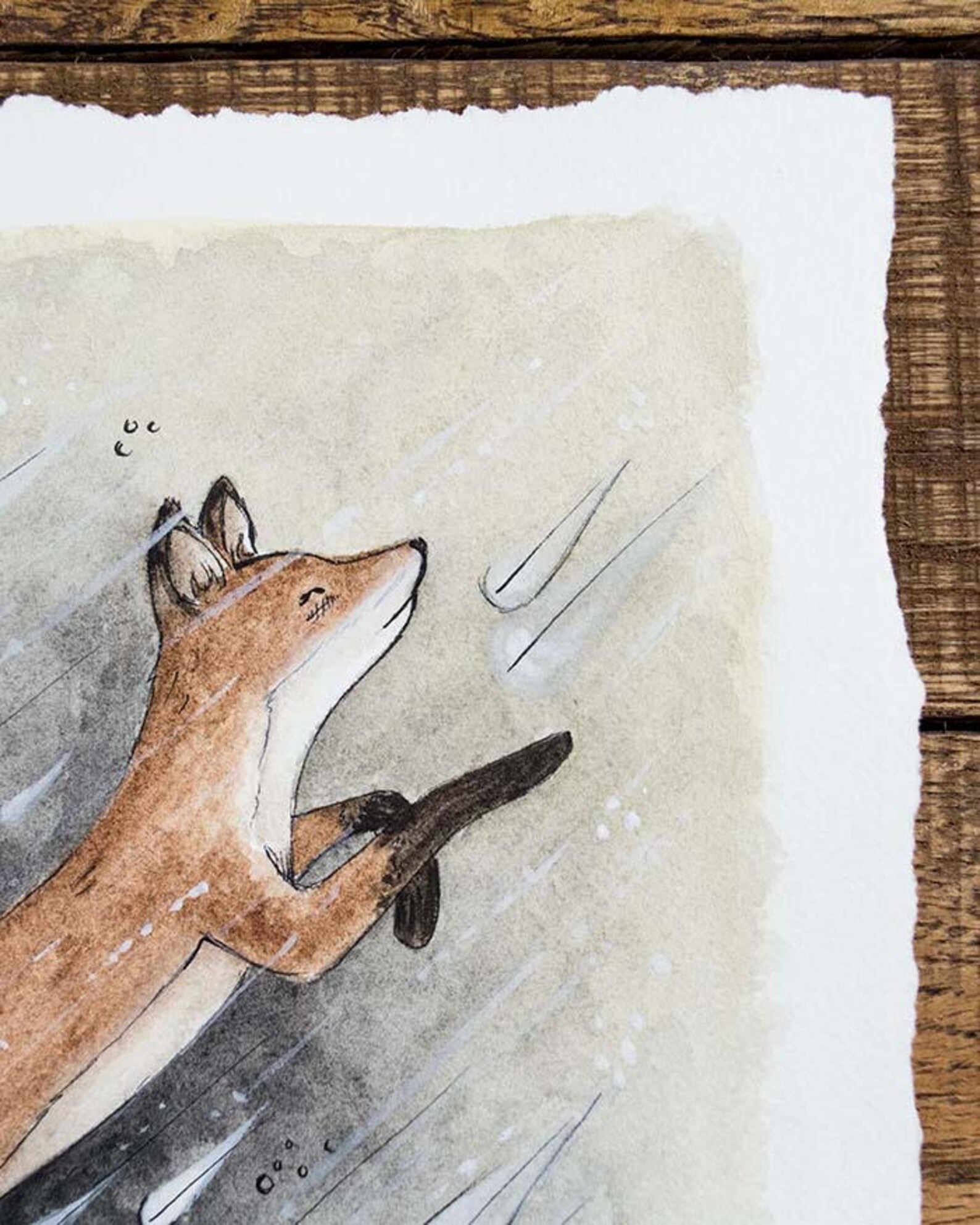 Watercolor Fearless Fox Printable for Your Home or Office - Etsy