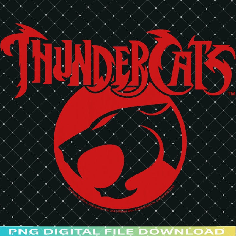 Thundercats Vintage Logo Digital Download | Classic Red Retro PNG SVG ...