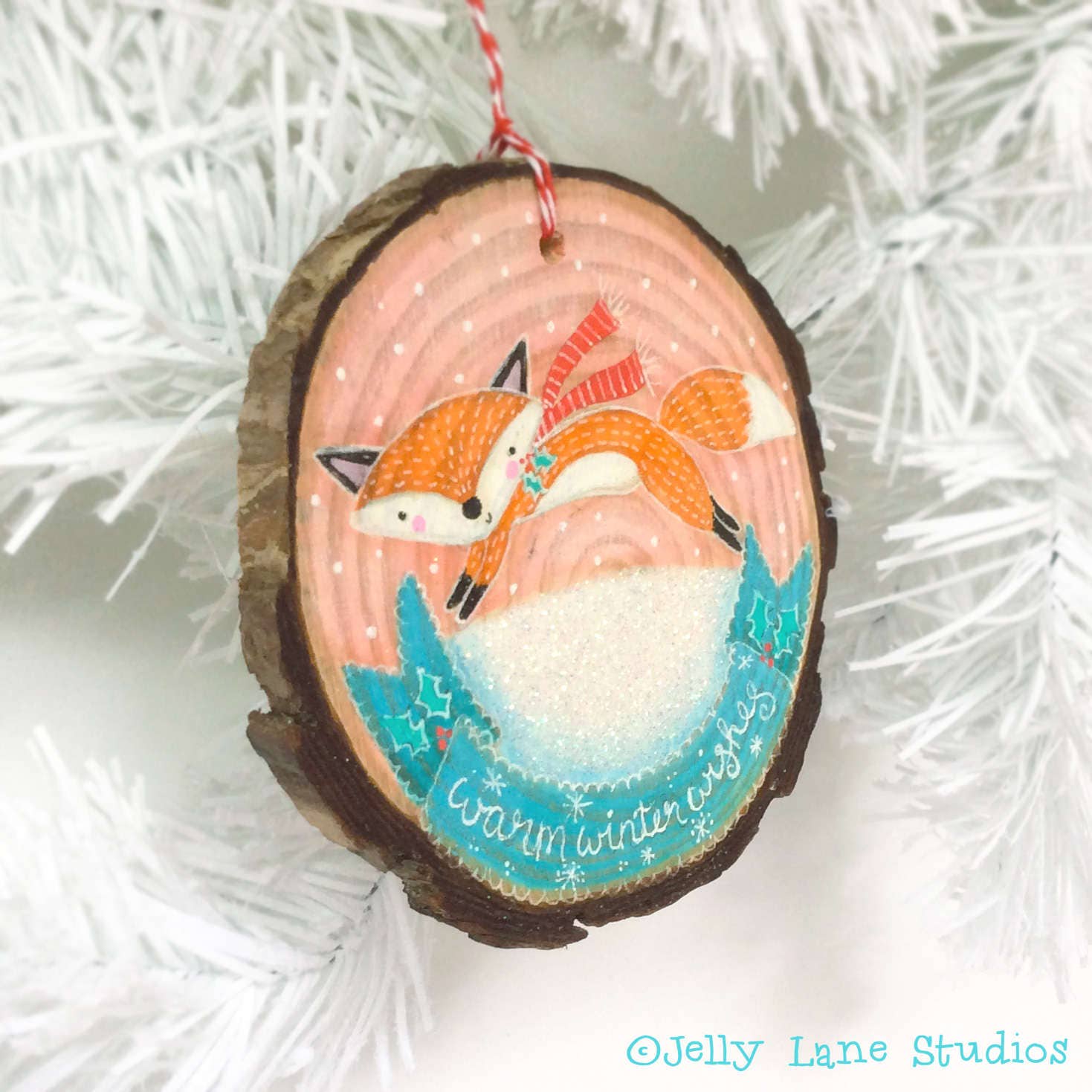 Woodland Fox Christmas Ornament, Personalized Gift for Child, Rustic ...
