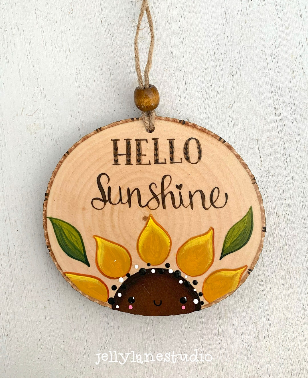 Hello Sunshine Ornament, Cute Sunflower Ornament, Sunflower Decor ...