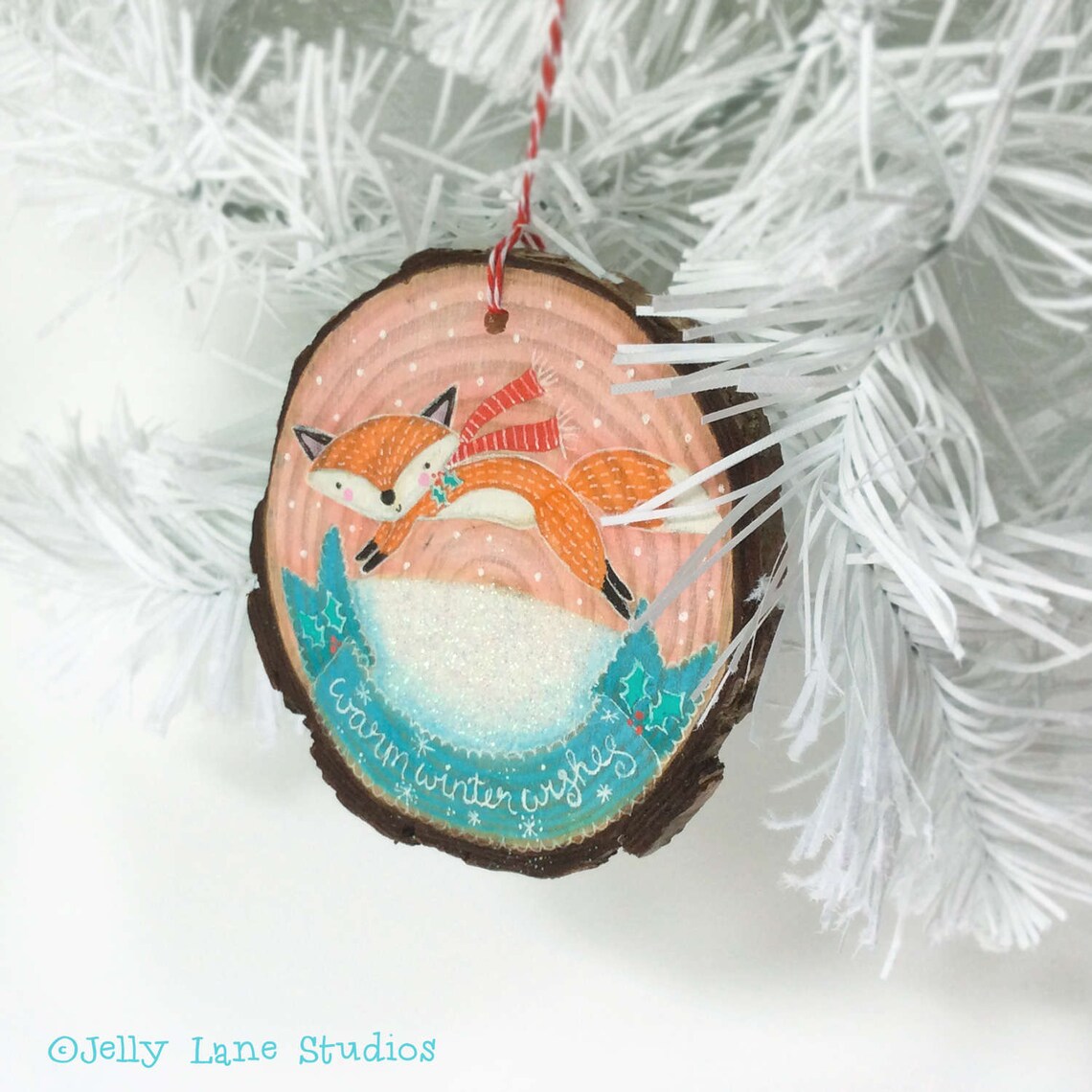 Woodland Fox Christmas Ornament, Personalized Gift for Child, Rustic ...