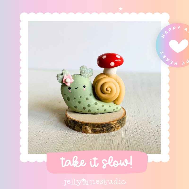 Polymer Clay Snail - Etsy