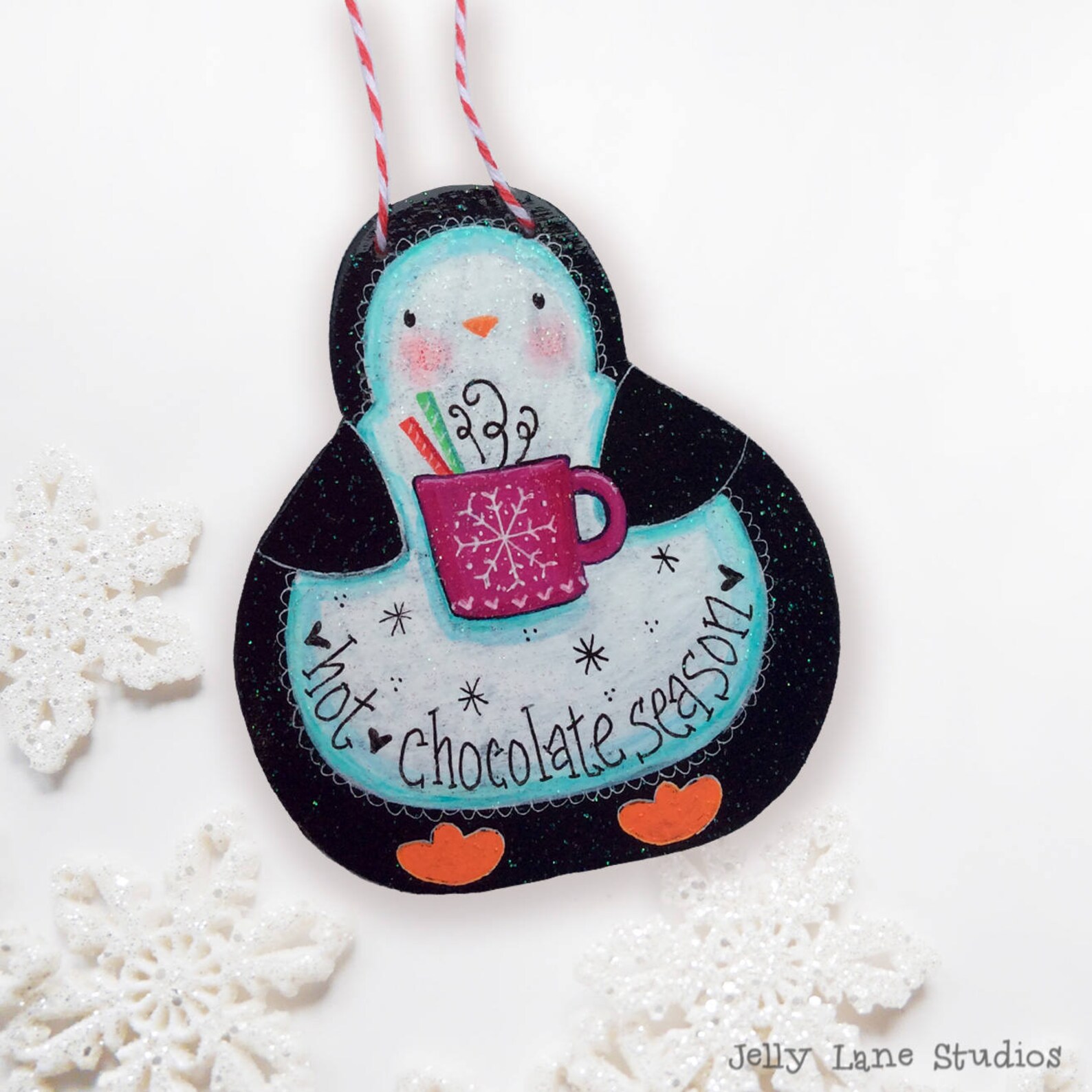 Penguin OrnamentHot ChocolatePersonalized OrnamentHot | Etsy