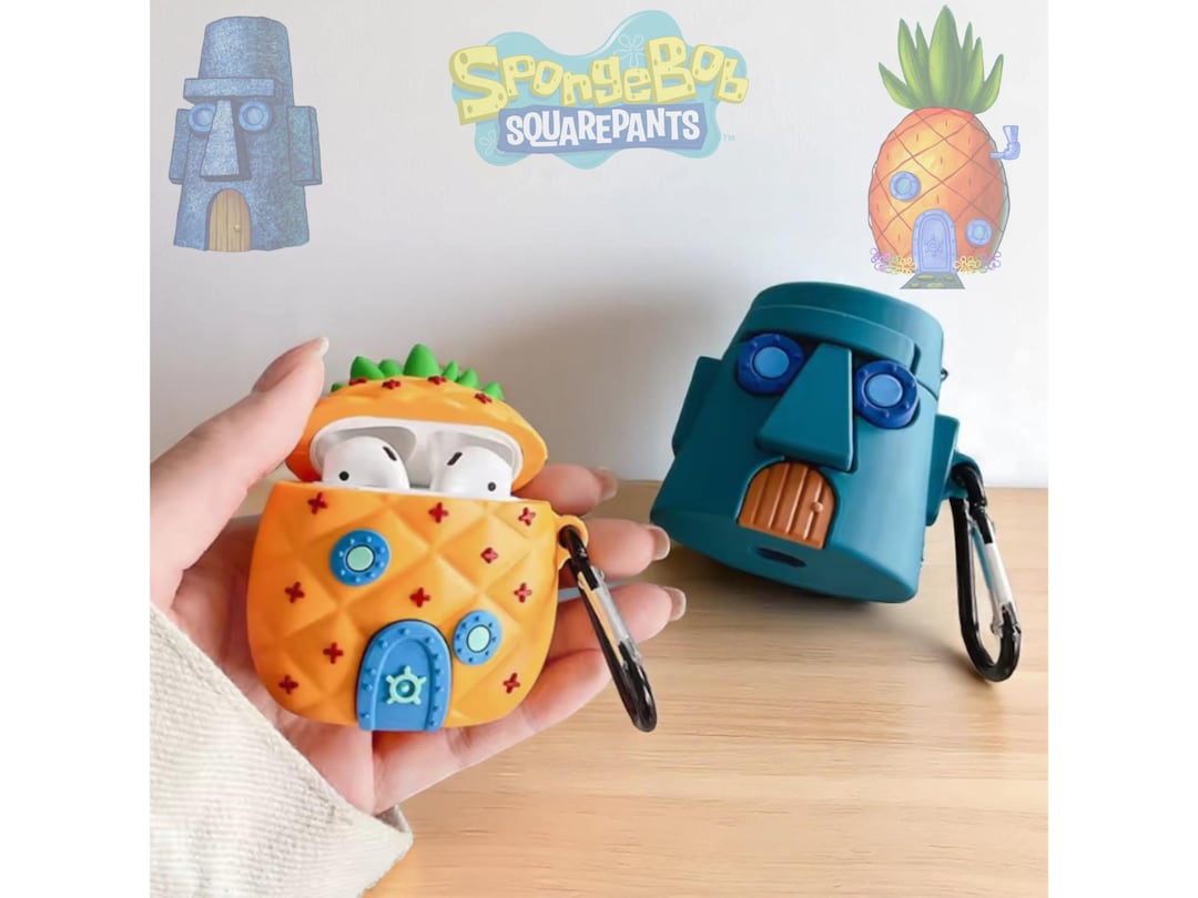 Cartoon AirPod Cases, Pineapple & Wooden House Earphone Case, for ...