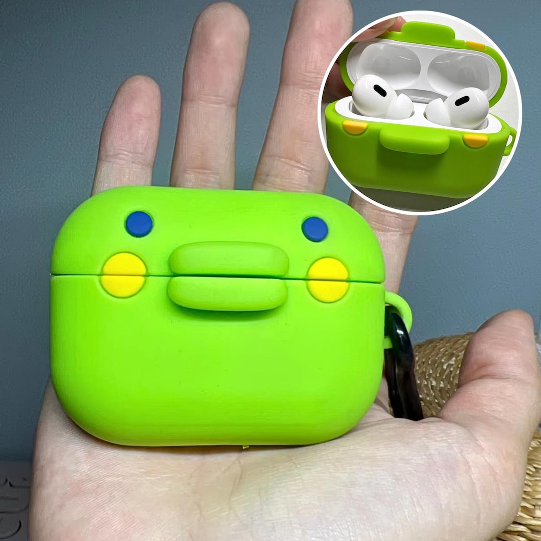 Cute Green AirPod Case, Big Mouth Jar Earphone Case, for AirPod 1 2 3 4 ...