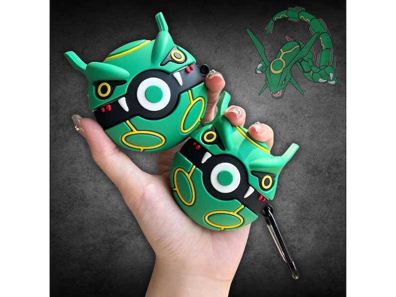 Poke Ball AirPod Case, Rayquaza Earphone Case, Protective Case for ...