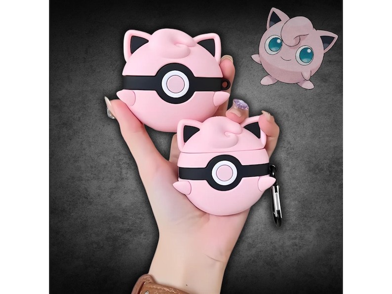 Poke Ball AirPod Case, Jigglypuff Earphone Case, AirPod 4 Case, AirPod ...